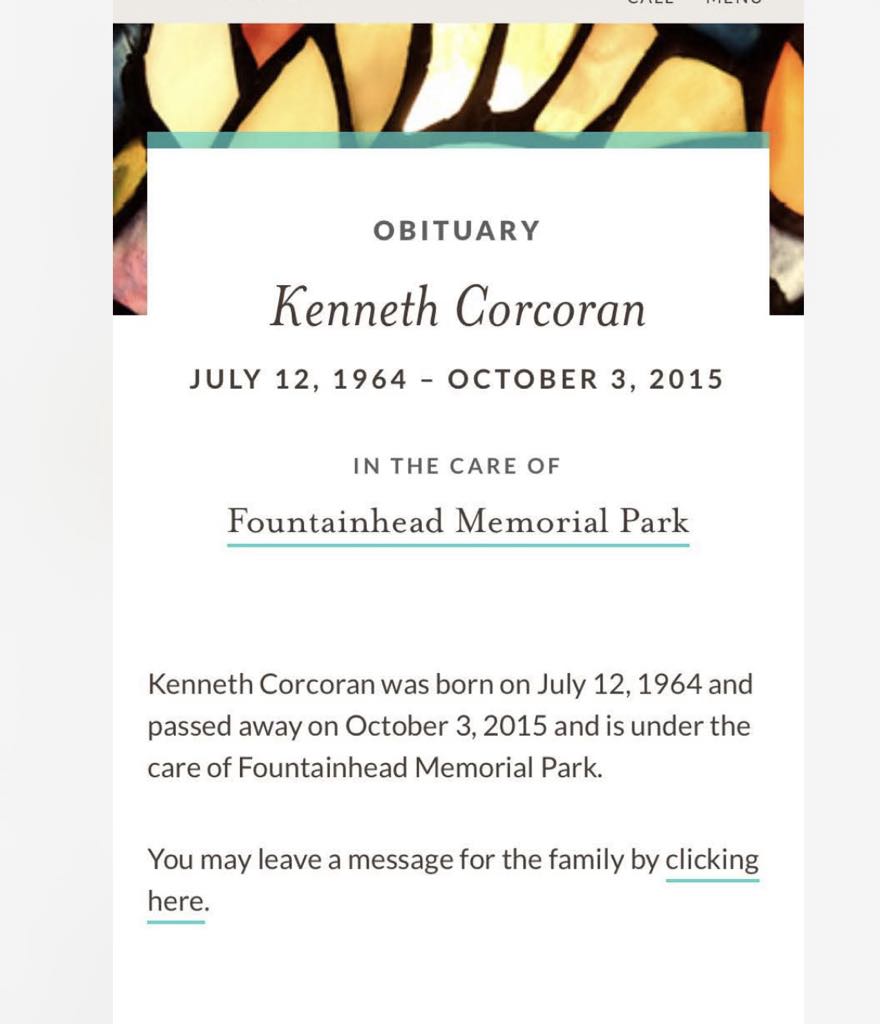 Kenneth Corcoran – Class of 1982 – Wantagh High School Virtual Memorial